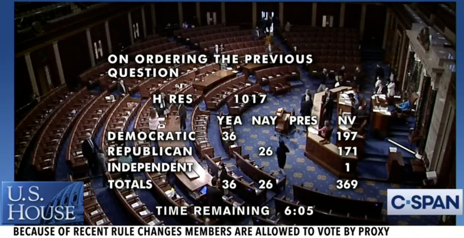 End Proxy Voting in the House of Representatives. Now. - Congressional ...